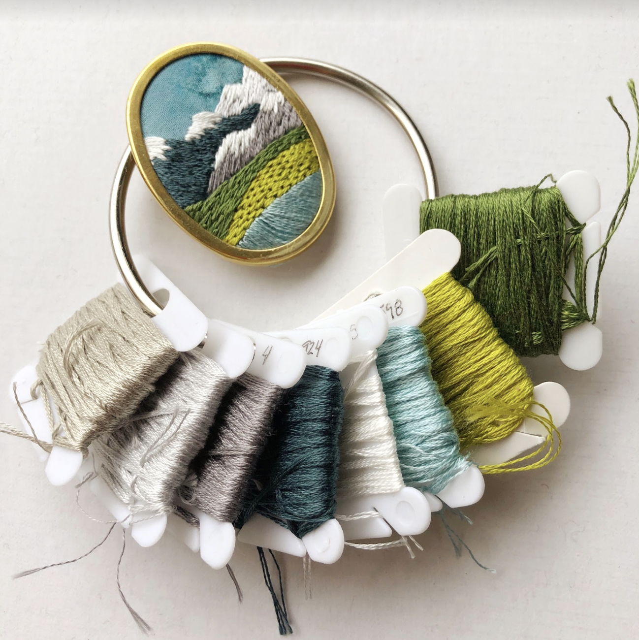 EMBROIDERY CLASS: Stitch A Pacific Northwest Mountain Landscape Pendan ...